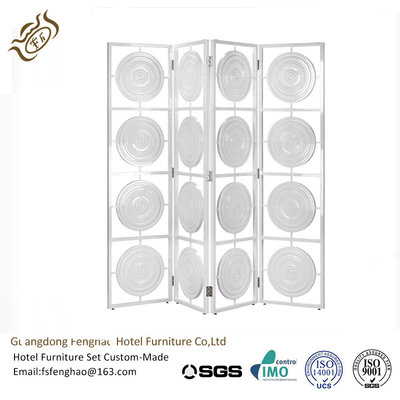 Aluminum Folding Partition Screens Hinges Solid Wood 3 Panel Room Divider supplier