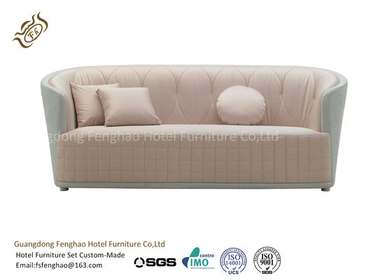 Hotel Living Room Pu Leather Sofa / Professional Modern 2 Seater Sofa supplier