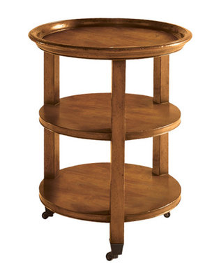 Round Three Tiered Countertop Modern Wood Coffee Table / Sofa End Tables supplier