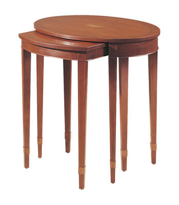 Solid Wood Nesting Side Coffee Table Irregularity Top Rustic Nesting Tables supplier
