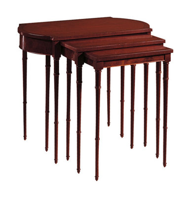 Solid Wood Nesting Side Coffee Table Irregularity Top Rustic Nesting Tables supplier