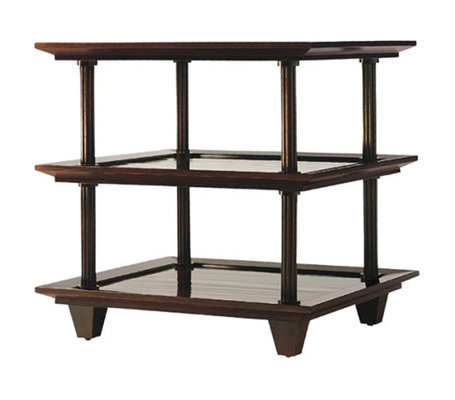 Modern Rubber Wood Square Round Coffee Table Three Tiered OEM & ODM supplier