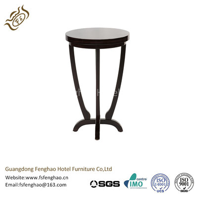 Hotel Round Top High Gloss Paint Side Coffee Table with Ash Wood supplier