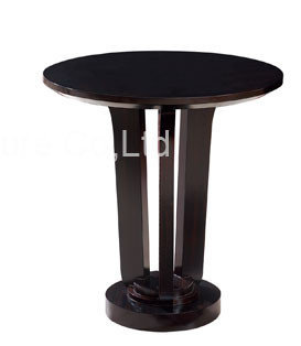Hotel Round Top High Gloss Paint Side Coffee Table with Ash Wood supplier