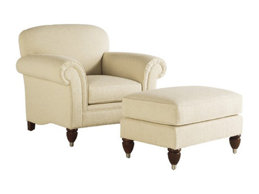 High End Cream Leisure Chair Ottoman Accent Two Arm Chaise Lounge supplier