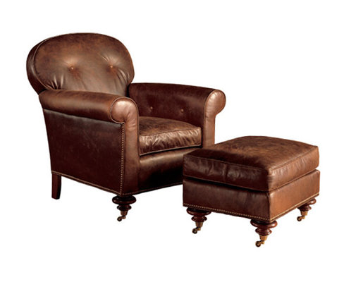 High End  Bedroom Brown Leisure Chair Ottoman High Elasticity Sponge supplier