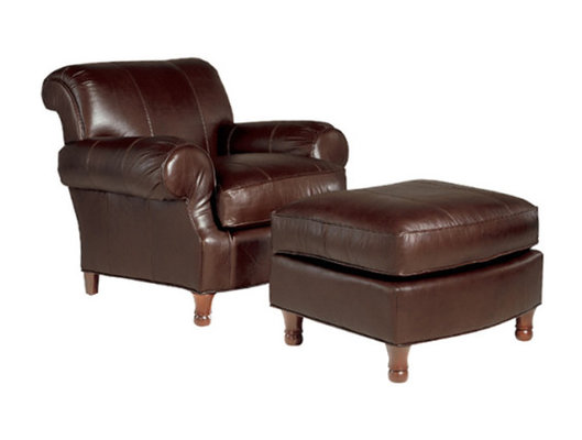 High End  Bedroom Brown Leisure Chair Ottoman High Elasticity Sponge supplier