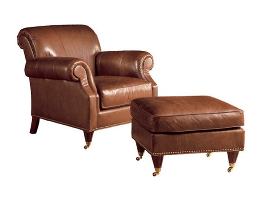 High End  Bedroom Brown Leisure Chair Ottoman High Elasticity Sponge supplier