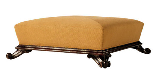 Soild Wood Leg Upholstered Chair And Ottoman / Living Room Lounge Ottoman Chair supplier