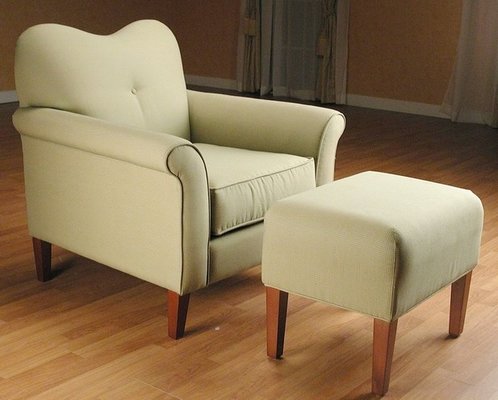 Heart Shape Back Cushion Leisure Chair Ottoman For Living Room supplier