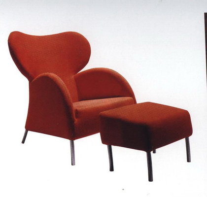 Metal Foot Leisure Chair Ottoman Fabric Upholstered Modern Chaise Lounge Chair supplier
