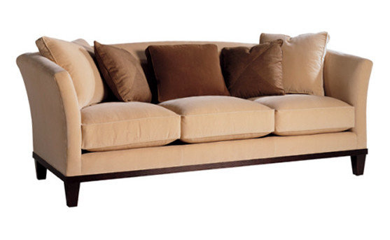 Leisure Khaki Fabric Vintage Sofa Wood Frame For Living Room 3 Seater supplier