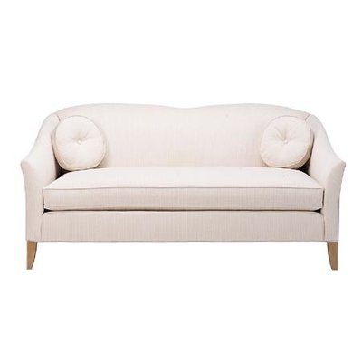 Elegant Antique French Romantic Cream Fabric Sofa With Goldleaf 3 Seater supplier