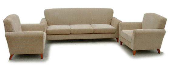 Modern Cream Sofa 3+1+1 Living Room Sofa Set / Solid Wood Frame Sofa supplier