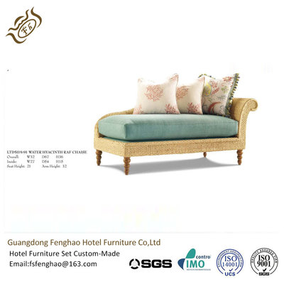 Leisure Rattan Frame Indoor Chaise Lounge Chair With Colorful Cushion supplier