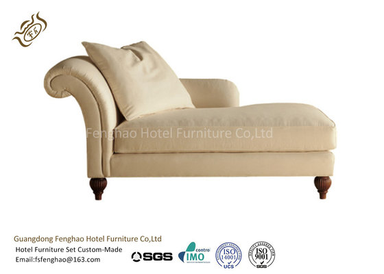 Leisure Fabric  Indoor Chaise Lounge Chair With Hardwood Frame / Fabric Upholstered supplier