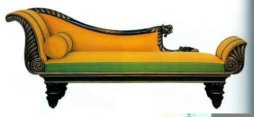 Custom Gilding Hand Carved Indoor Chaise Lounge Chair Leather / Fabric supplier