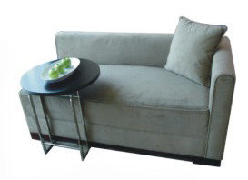 Brightly Color  Fabric Upholstered Chaise Lounge Wooden Bench Seat With Hardwood supplier