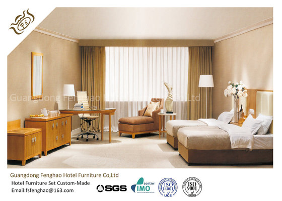 Unique Style Hotel Bedroom Furniture Mid - Century Ash Finished For Standard  Room supplier