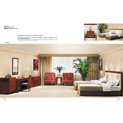 Mahogany Finished Double - Bed Bedroom Furniture Set Modern Corner Table With Sofa supplier