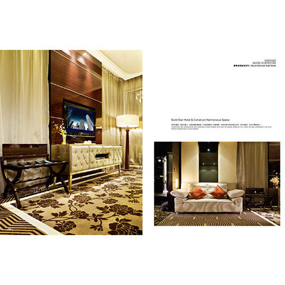 Luxury Bedroom Set King Size Commercial Hotel Furniture for Single / Double Room With Leather Chair supplier