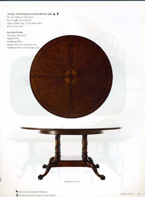 Wood Mahogany Round Restaurant Hotel Dining Table With Chair supplier