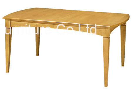 Nordic Style Nature Soild Wood Hotel Dining Table Rectangle Walnut Veneer supplier