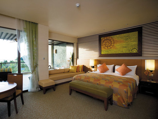 Modern Fabric Bedroom High End Hotel Furniture With Ebnoy Wood Veneer Finish supplier