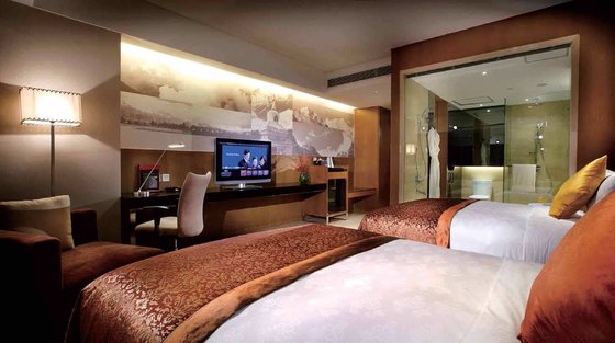 Economic Luxury Villa Bedroom Furniture Ebony Veneer With Leather Sofa supplier