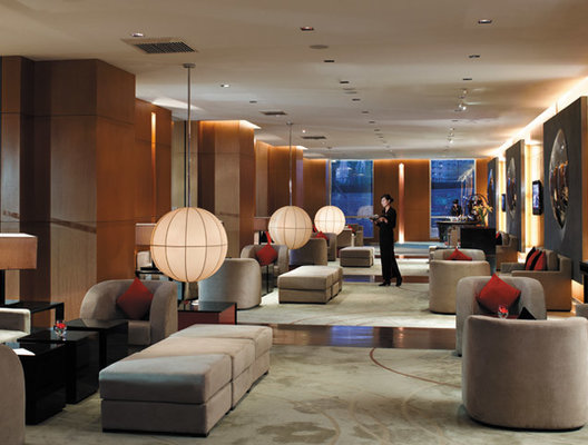 Uphostery Hotel Lobby Sofa Luxury With Fabric Coffee / Dining Table Sets supplier