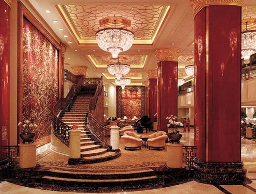 Commercial Hotel Lobby Furniture With Fabric Sofa Solid Wood And Round Dining Table Sets supplier