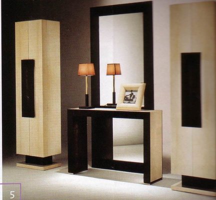 5 Star Hotel Lobby Solid Wood Console Table Walnut  Veneer Reception Table supplier