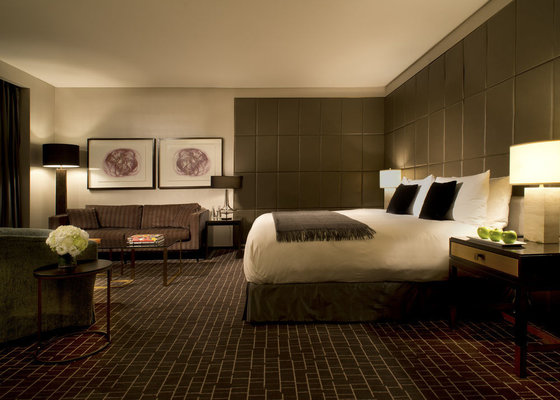 Commercial 5 Star Hotel Bedroom Furniture With Urban Wooden Panel supplier