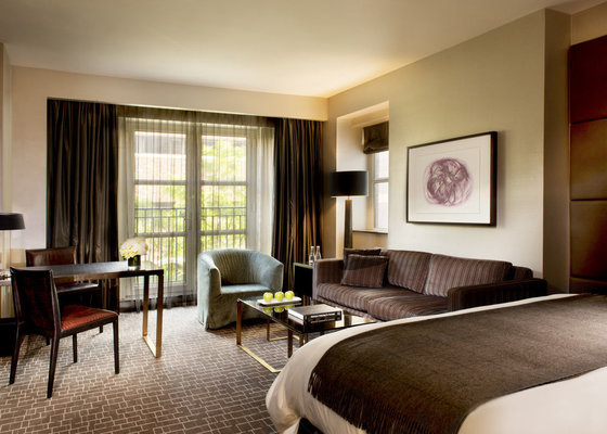 Commercial 5 Star Hotel Bedroom Furniture With Urban Wooden Panel supplier