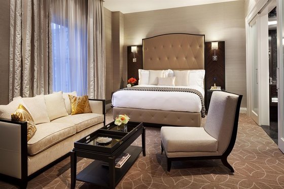 Leather King Size Bed Hotel Furniture Set / 5 Star Hotel Furniture supplier