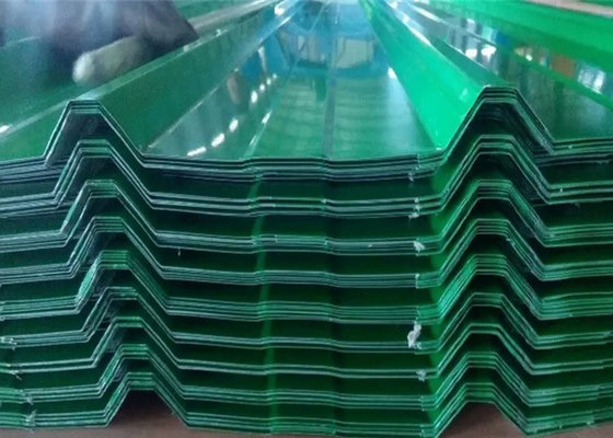 Weatherability Colour Coated Metal Roofing Sheets , Corrugated Metal Roof Panels