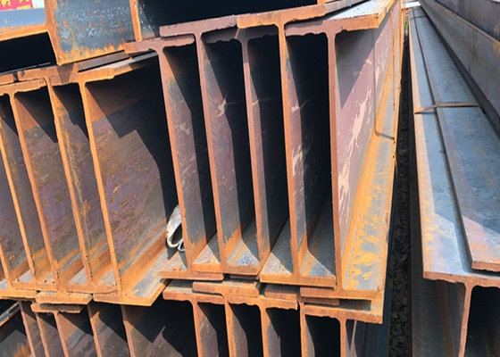 Hot Rolled H Beam Steel EN Standard 100 - 300mm Flange Width Custom Length