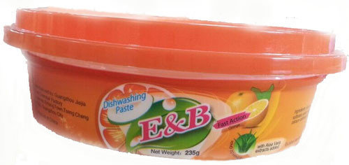 Household Kitchen 235g Eco Friendly Dishwashing Paste with Orange Flavors
