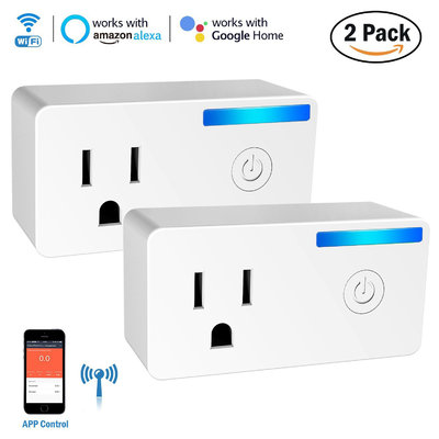 2.4GHz Set Of 2 Wireless Smart Plug No Hub Required To Manage Your Home