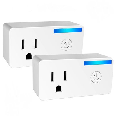 MISSPET 2 Pack 2.4Hz ABS Mini Smart Plug with Alexa and Google