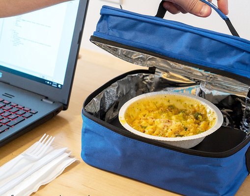 Low Consumption Electric Lunch Box Blue For Cooking / Heating Meals