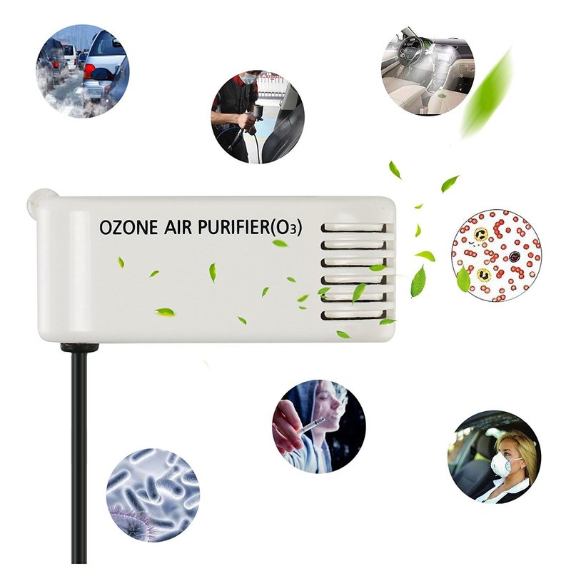 12V Ozone Car Air Purifier White Color Portable Micro Air Purifier