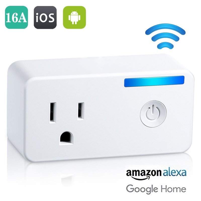 2.4GHz 16A Wireless Wifi Plug with Amazon Alexa & Google Home