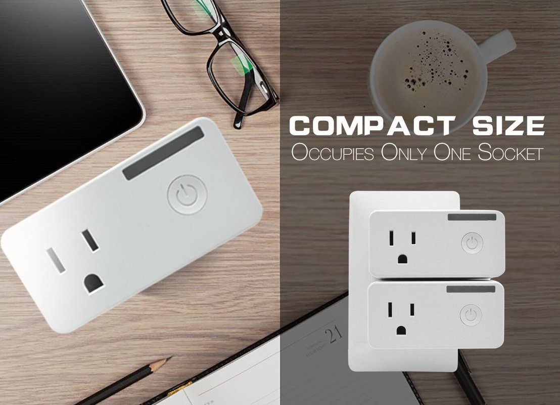 120V 2.4Hz Wireless Wifi Plug Mini Smart Plug Switch With Timer , Remote Control