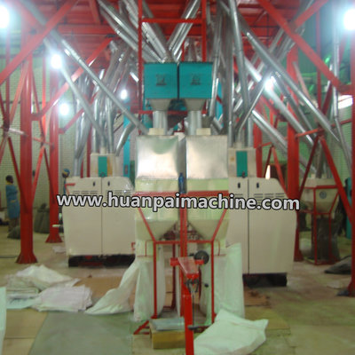 100T/24H flour making machine maize grits and flour grinding mill machine corn grits