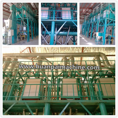 30-50TPD maize grinding hammer mill / flour milling and packing machines / maize flour milling machines