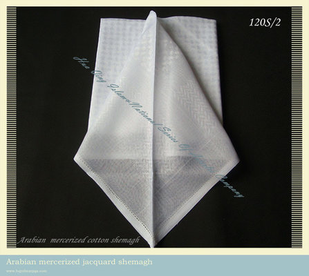 100S/2 Arabian mercerized cotton scarf  /  Arabia pure cotton jacquard Shemagh  / Size:52inch---62inch