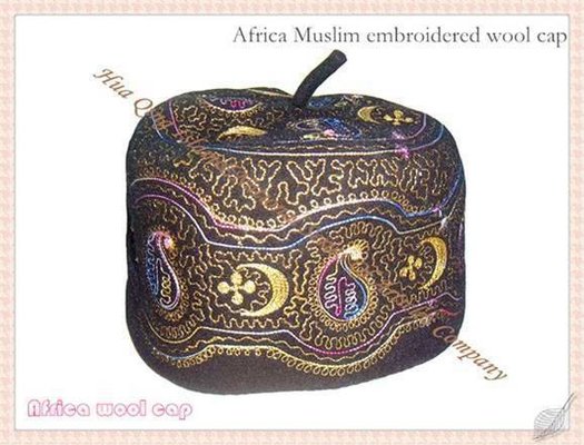 Africa Muslim embroidered wool cap / Muslim embroidered wool cap / Muslim  wool cap / Africa wool cap