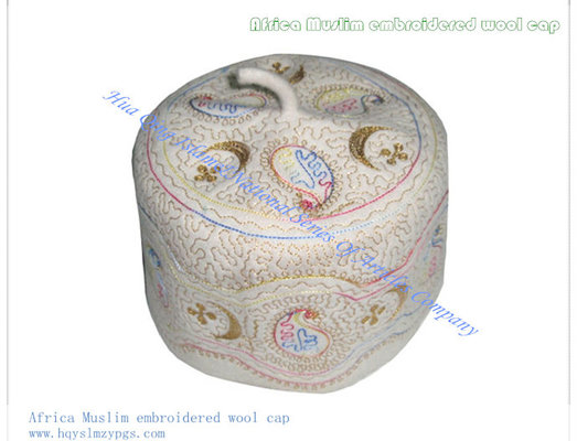 Africa Muslim embroidered wool cap / Muslim embroidered wool cap / Muslim  wool cap / Africa wool cap