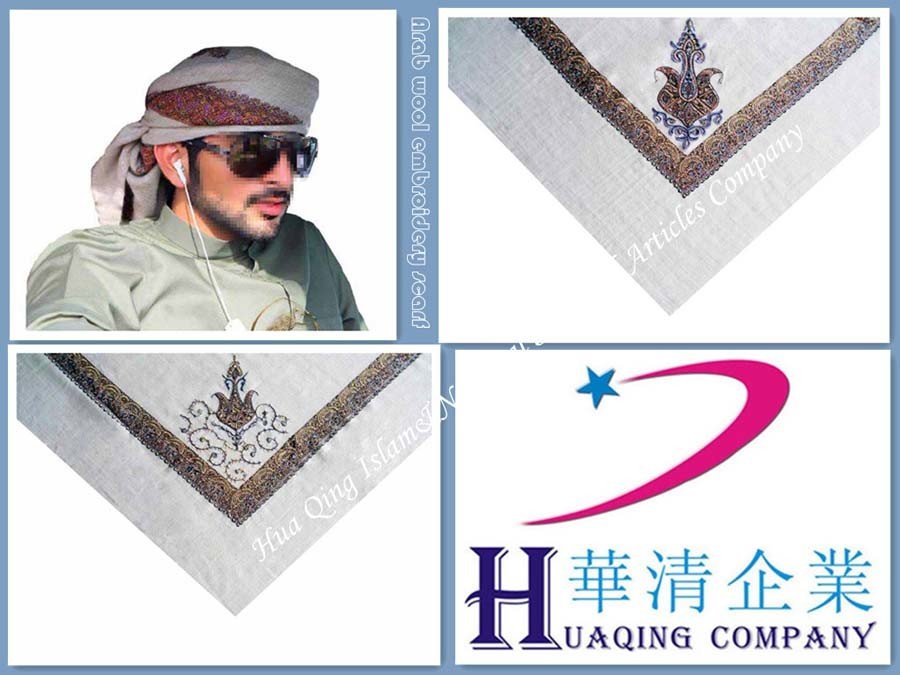 Arab pure wool embroidery scarf / Arab  wool embroidery scarf / Arab embroidery scarf /  Arab scarf